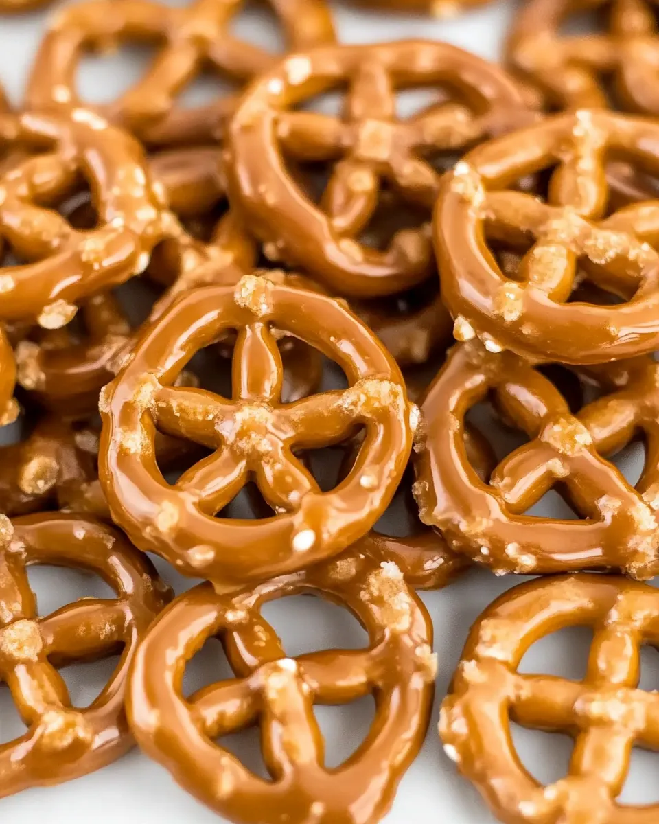 Caramel Pretzels (Mini Butter Toffee Pretzels) - ForkandPan