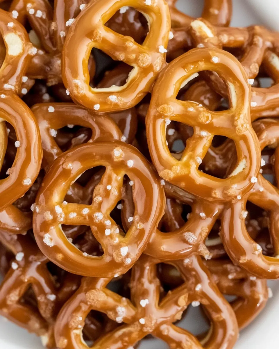 Caramel Pretzels (Mini Butter Toffee Pretzels) - ForkandPan