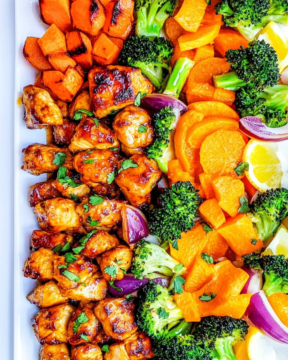 Sheet Pan Orange Ginger Chicken and Vegetables - Fork and Pan