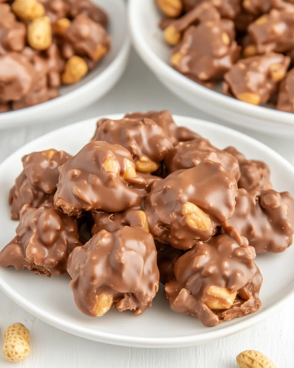 Slow Cooker Peanut Clusters - ForkandPan