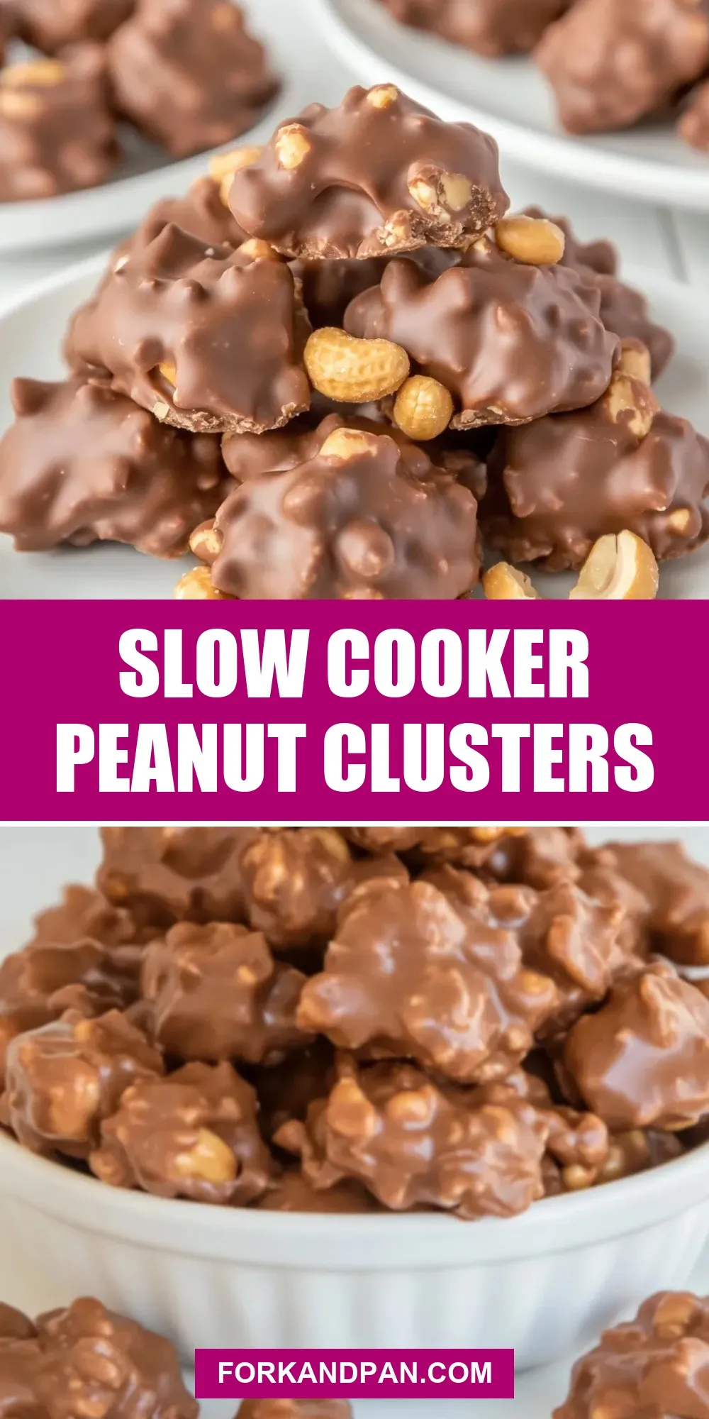 Slow Cooker Peanut Clusters - ForkandPan