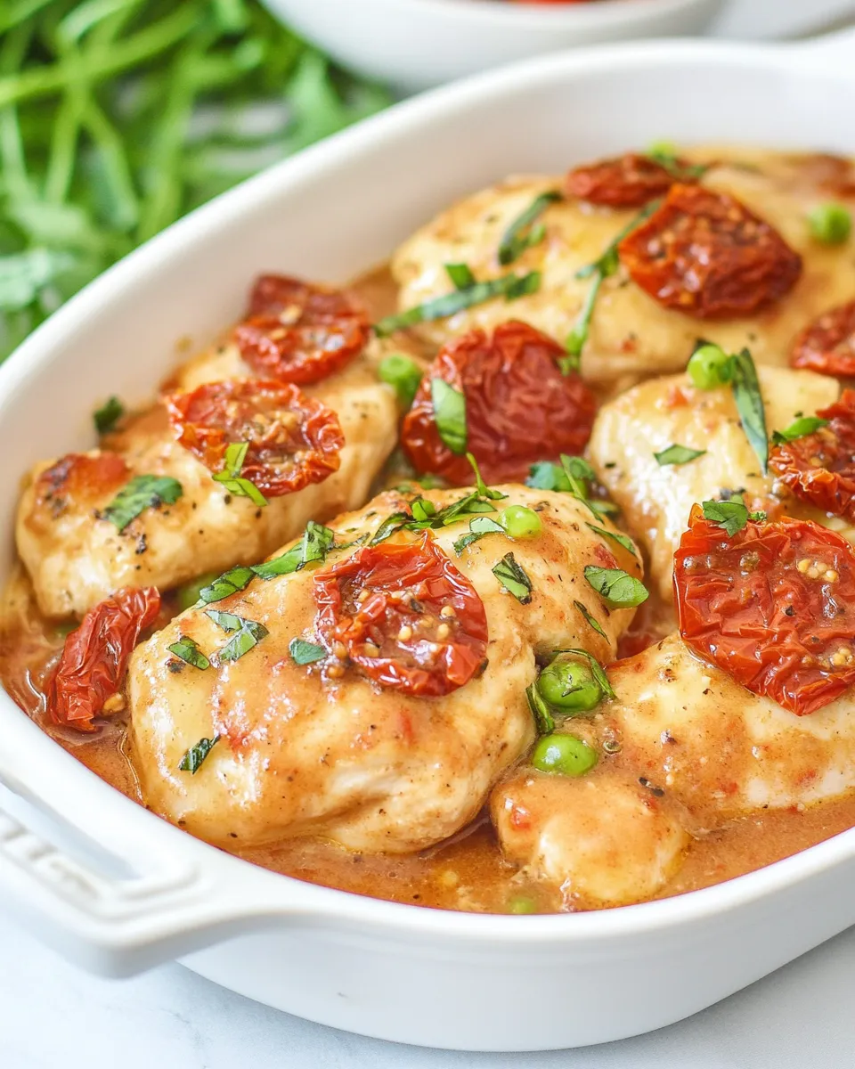 Chicken with Sun-Dried Tomato Sauce - ForkandPan