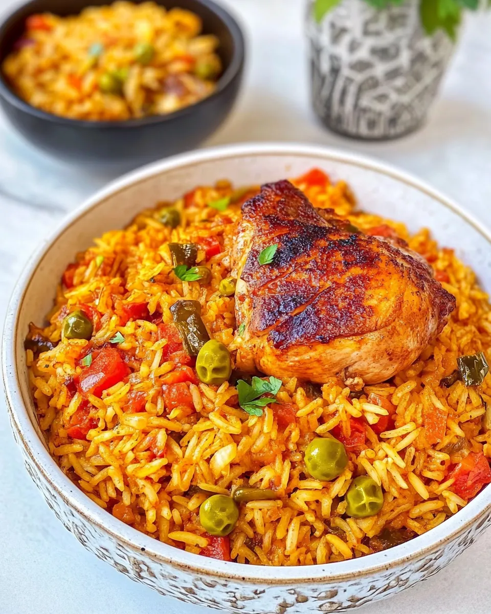 Locrio de Pollo (Dominican Chicken and Rice) - ForkandPan