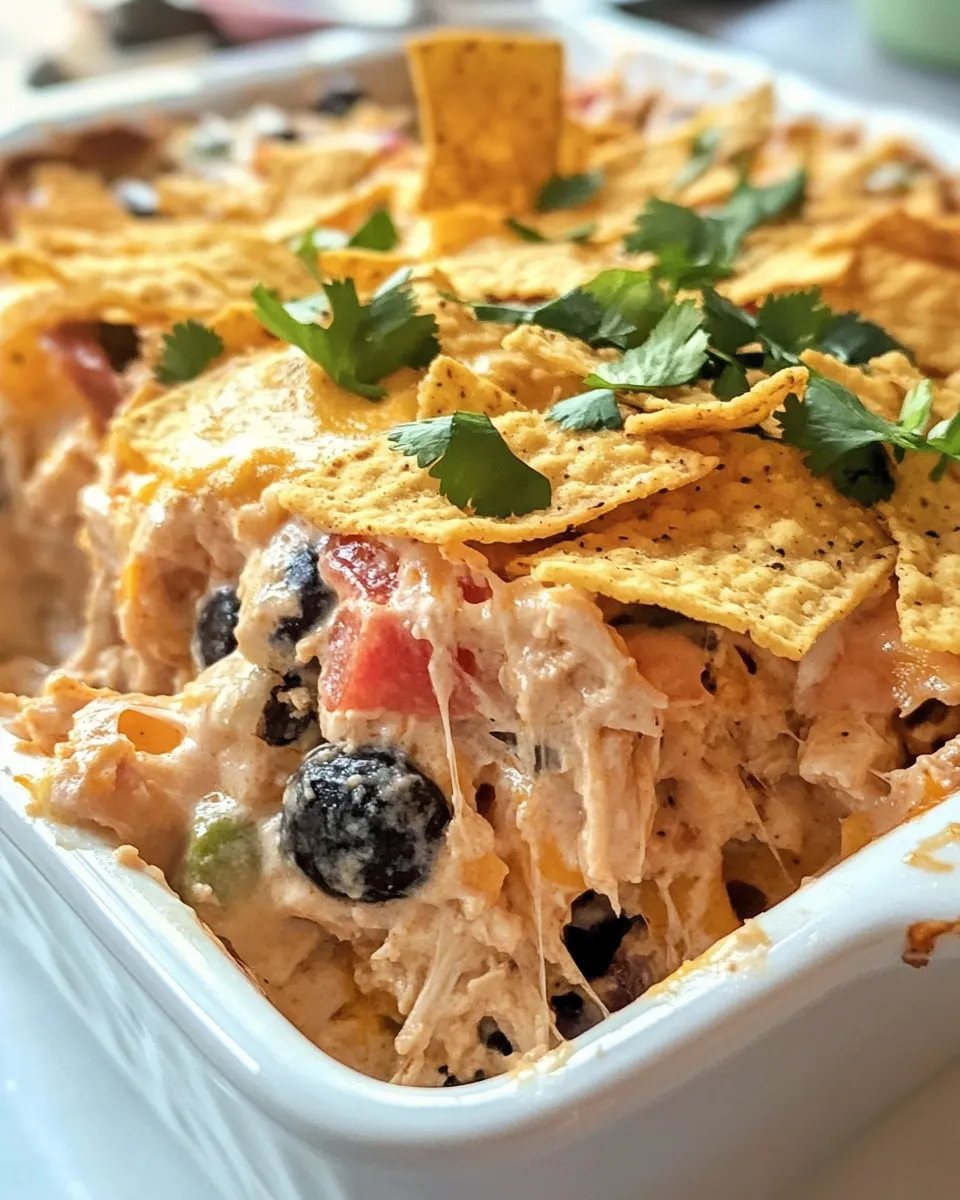 Mexican Chicken Dorito Casserole - ForkandPan