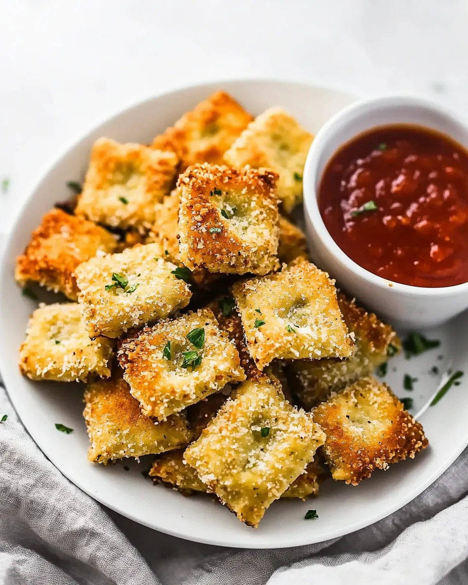 Air Fryer Toasted Ravioli - ForkandPan