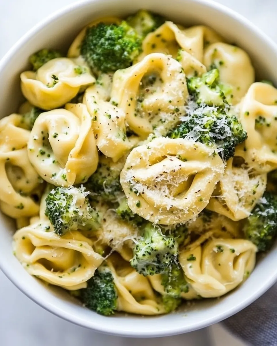 Broccoli Alfredo Tortellini Recipe - ForkandPan