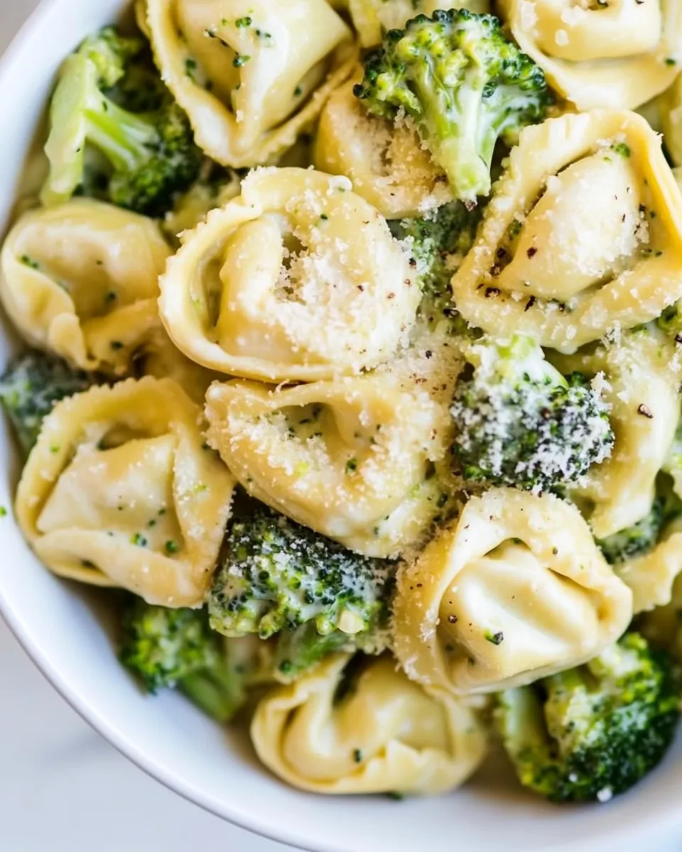 Broccoli Alfredo Tortellini Recipe - ForkandPan