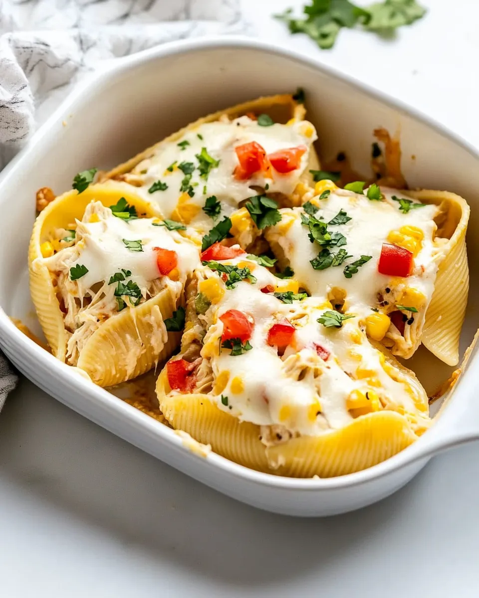 Chicken Mexican Stuffed Shells - ForkandPan