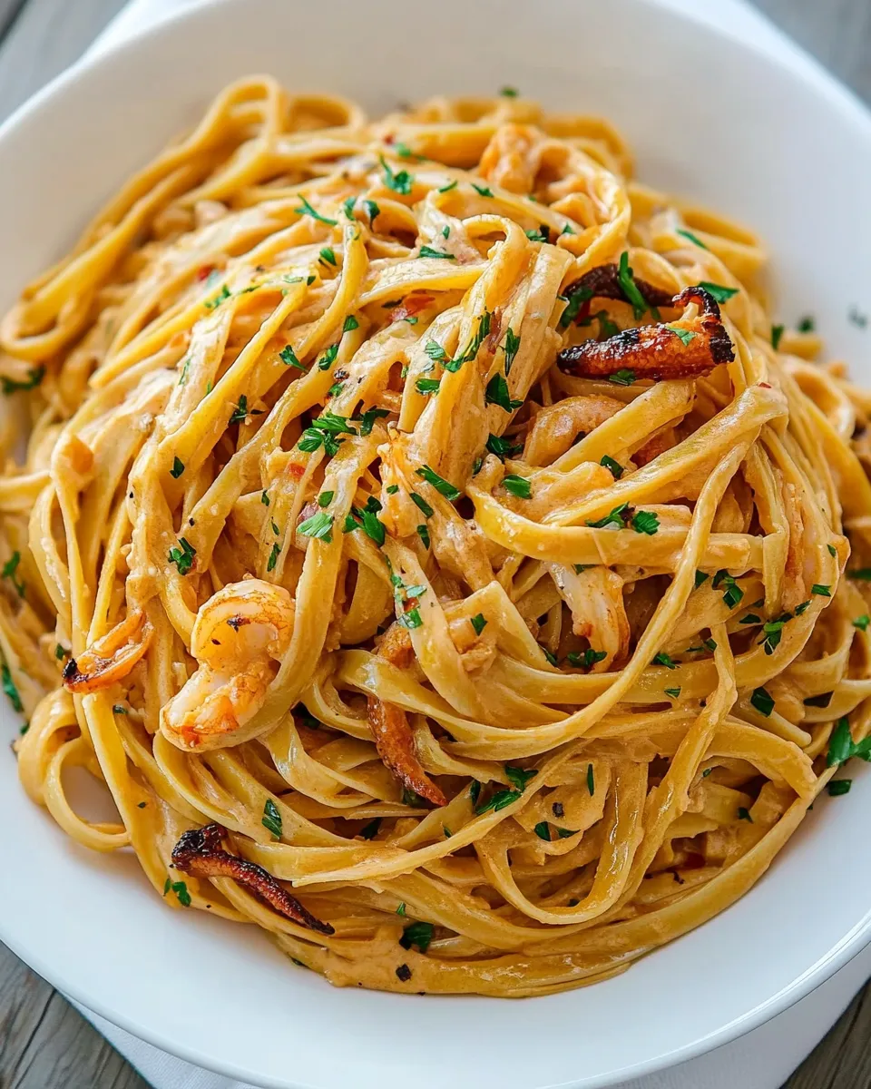 Creamy Calamari Fettuccine - ForkandPan