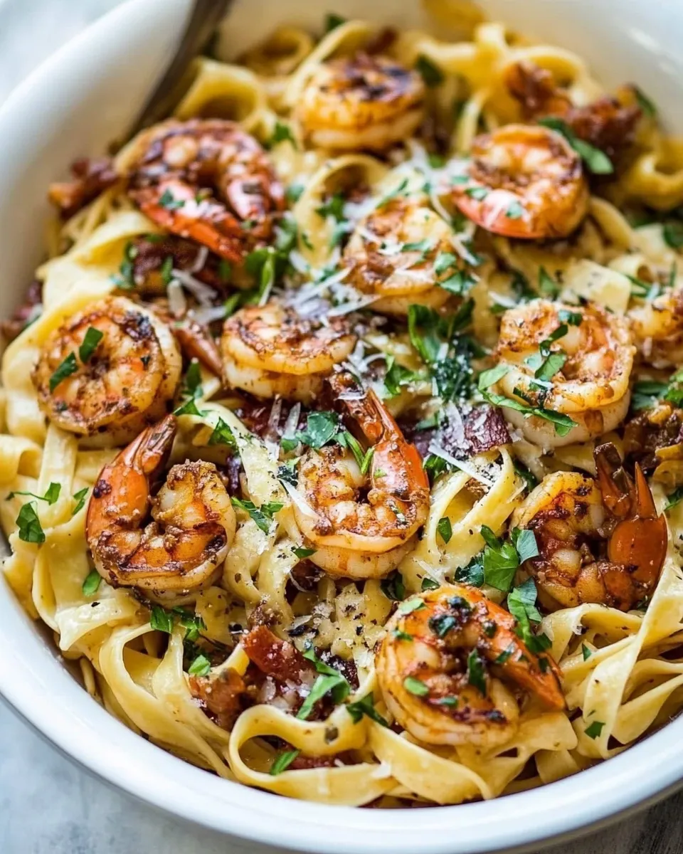Crispy Cajun Shrimp Fettuccine - ForkandPan