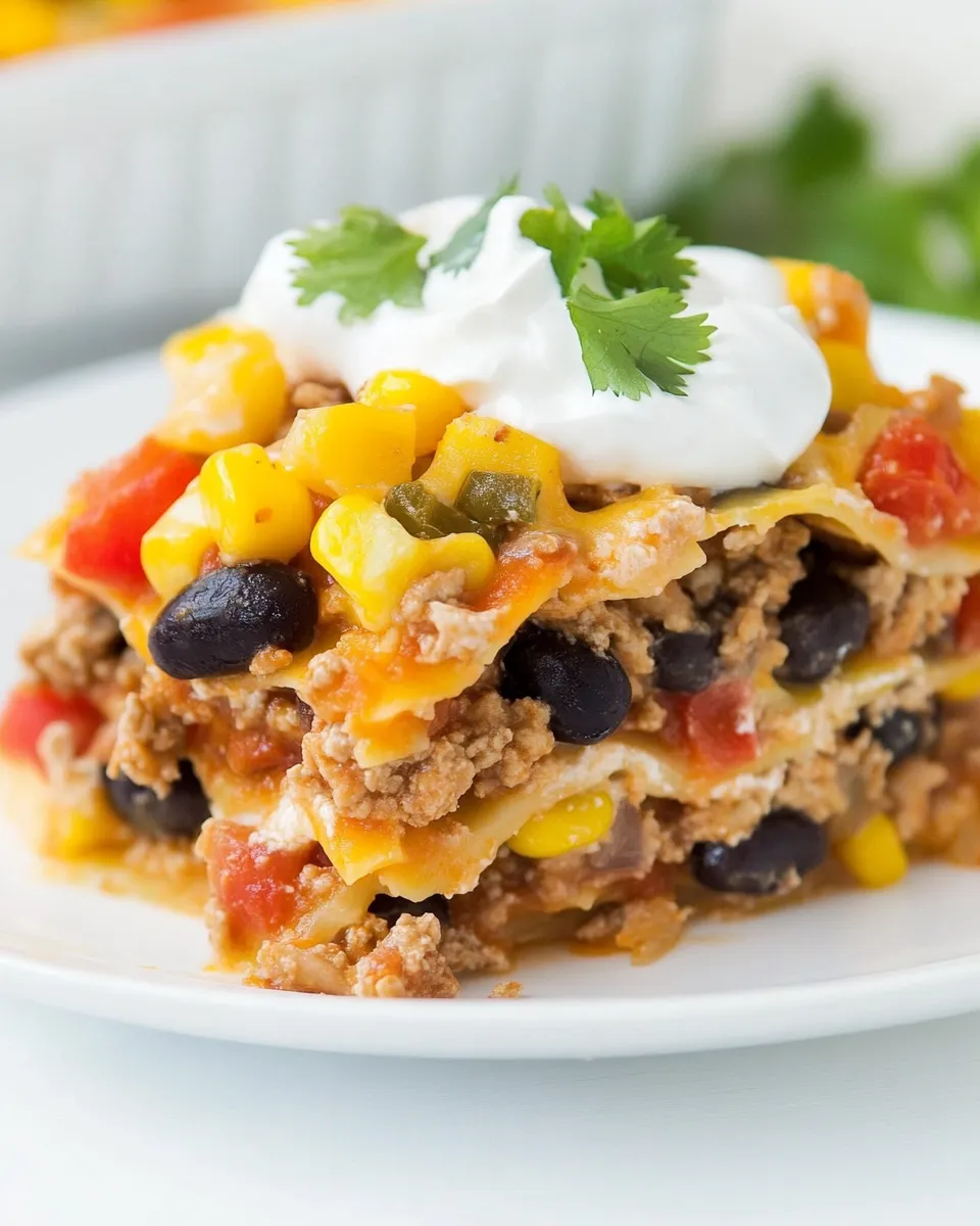 Easy Mexican Lasagna - ForkandPan