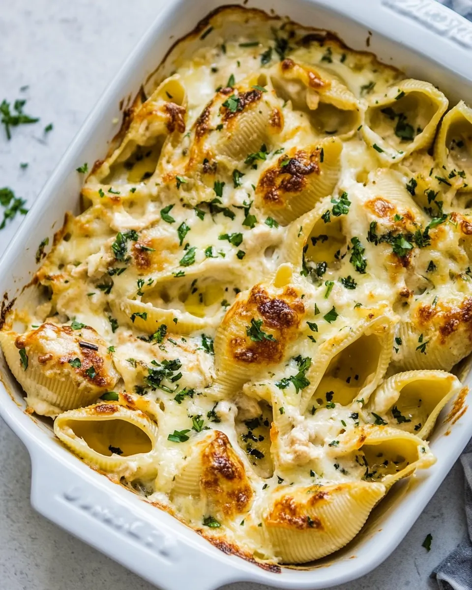 Lemon Chicken Stuffed Shells Recipe - ForkandPan