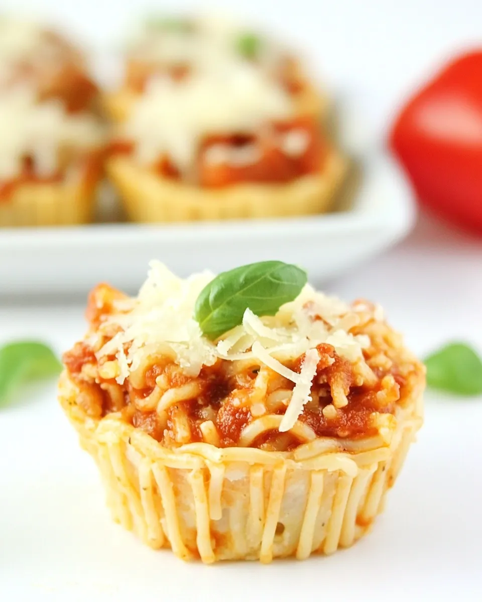Mini Spaghetti Pies - ForkandPan