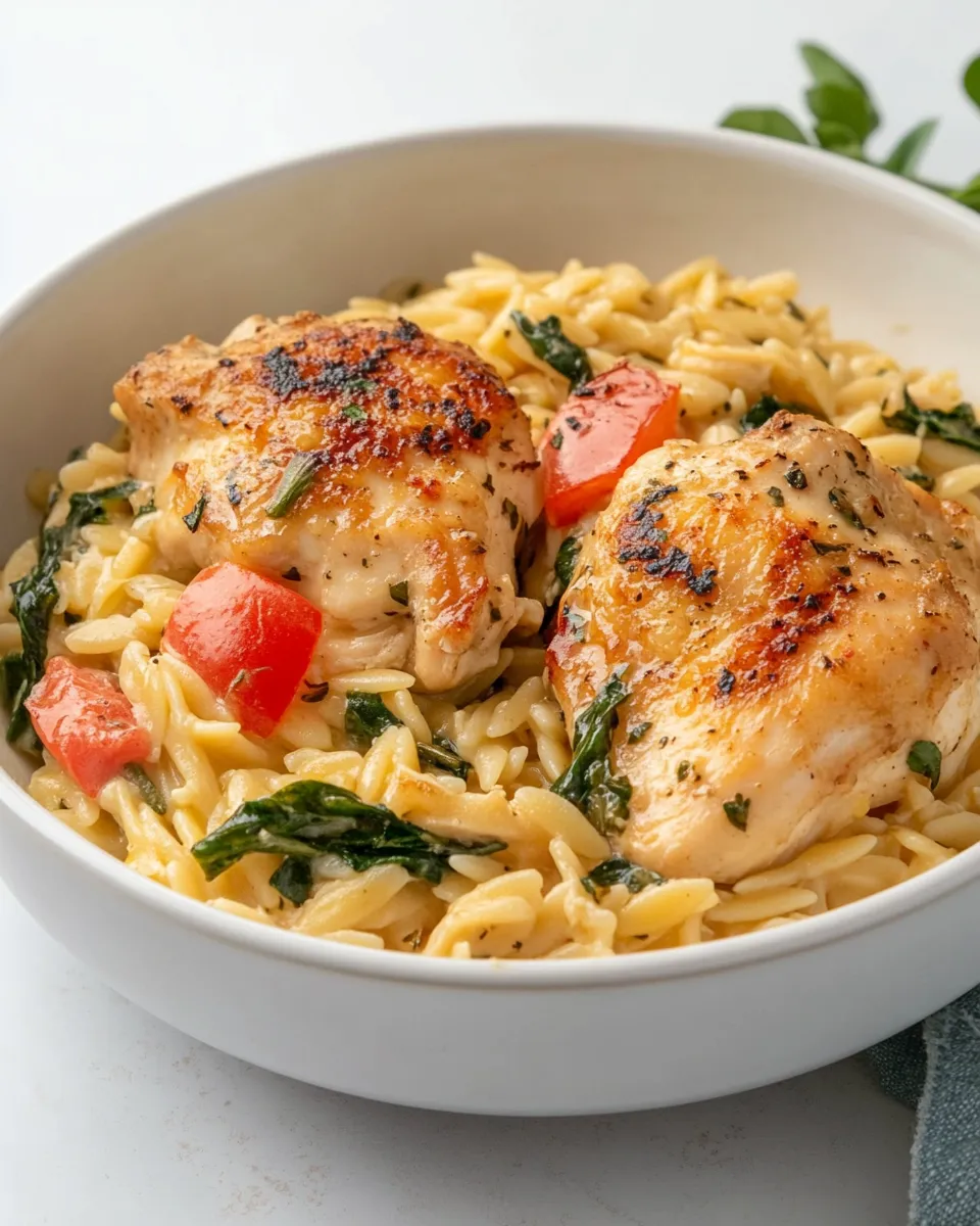 One-Pot Lemon Chicken and Orzo - ForkandPan