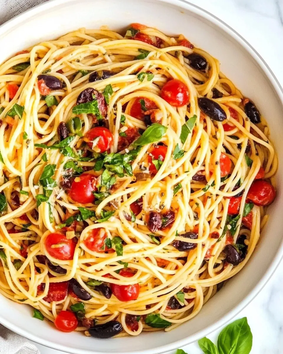 One-Pot Spaghetti Puttanesca - ForkandPan