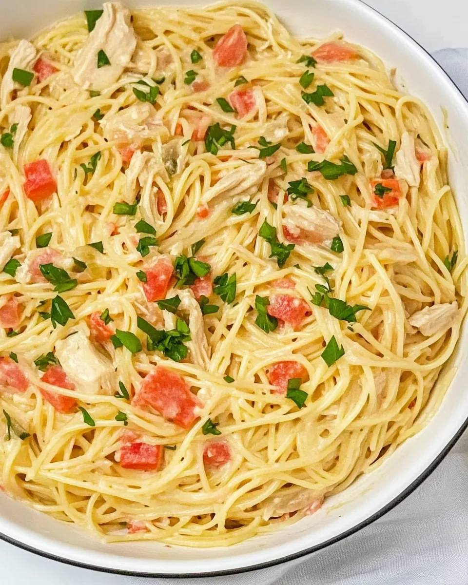 One Pot Chicken Spaghetti - ForkandPan