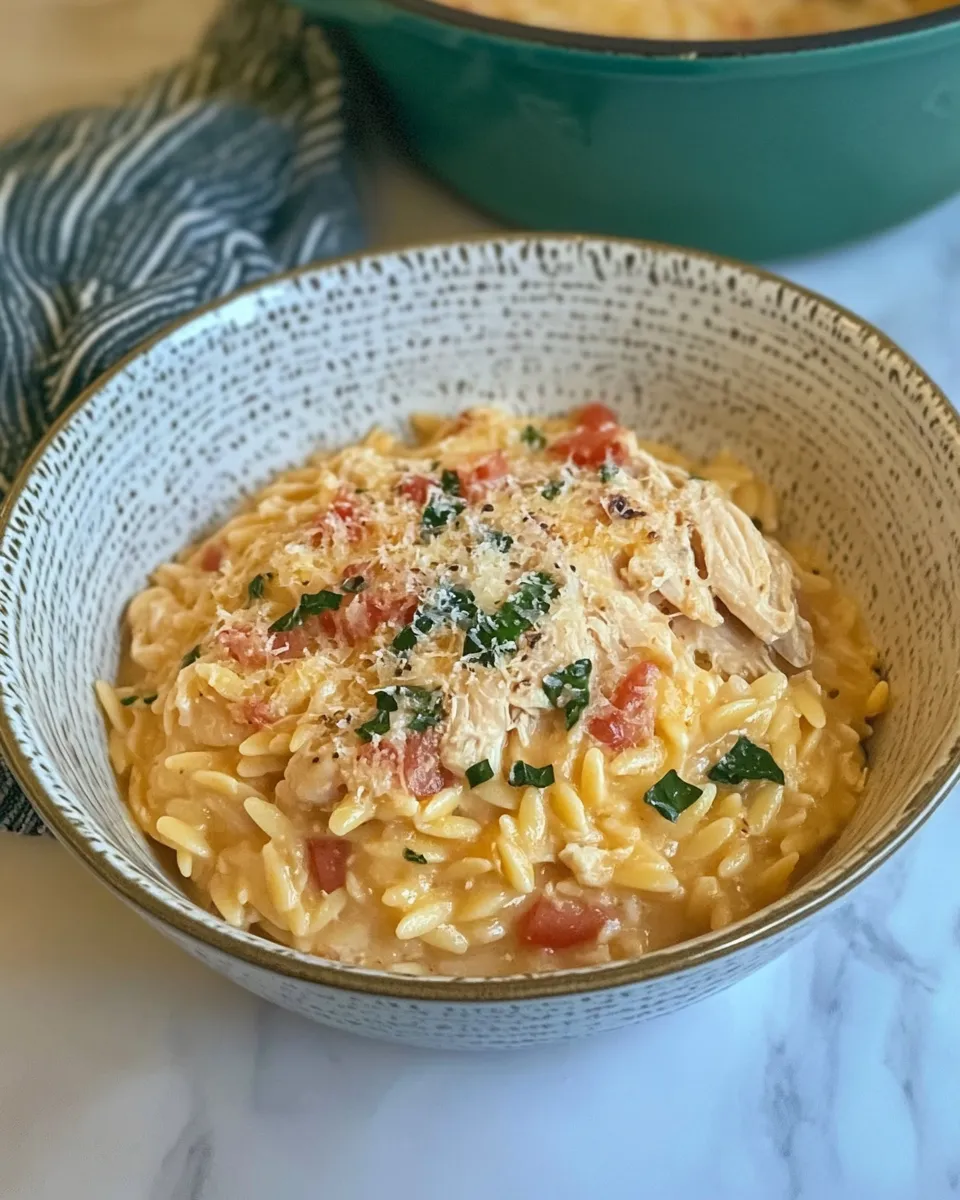 One Pot Chicken and Orzo Recipe - ForkandPan