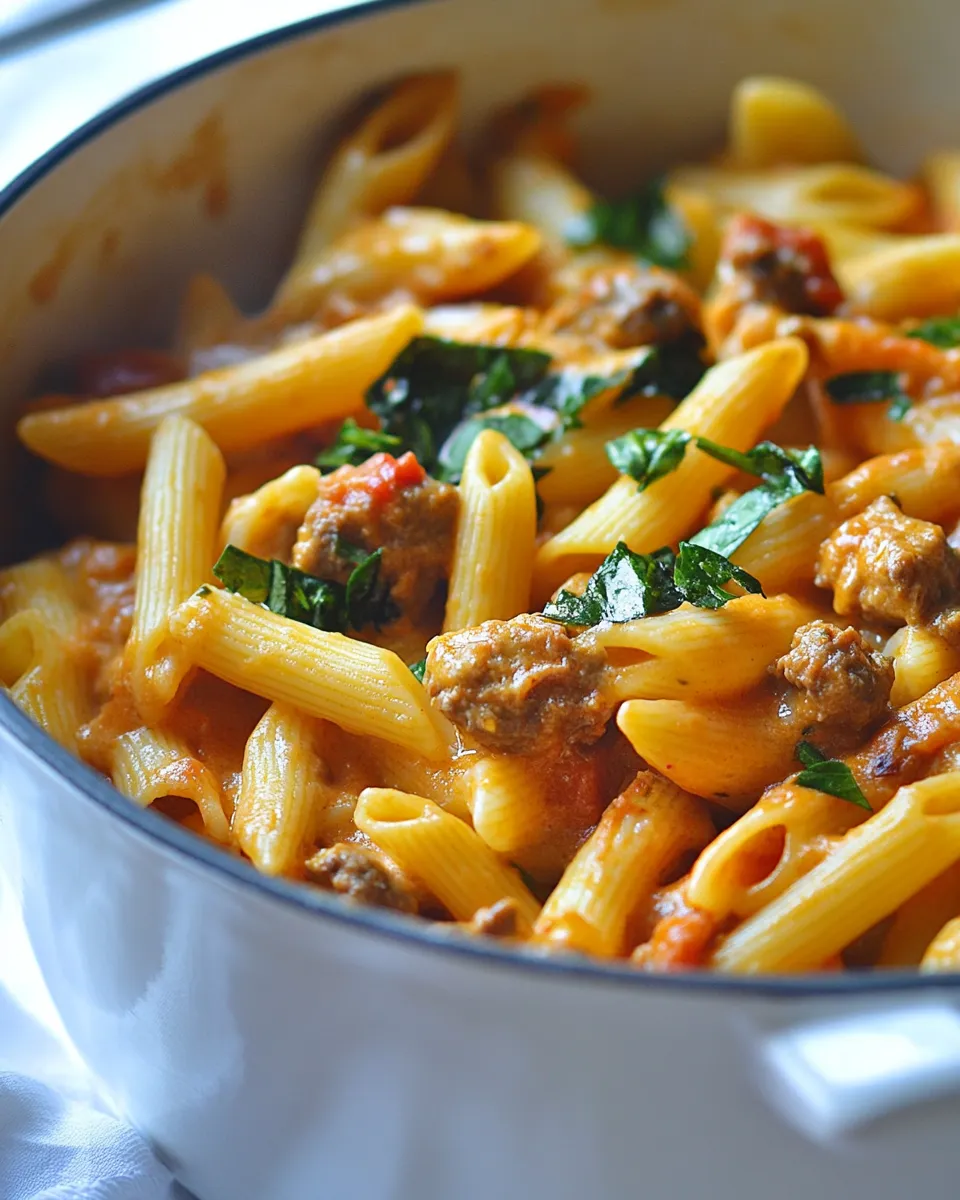 One Pot Penne Pasta Recipe - ForkandPan