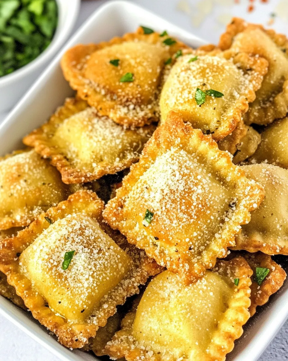 Oven Toasted Ravioli (Air Fryer or Oven) - ForkandPan