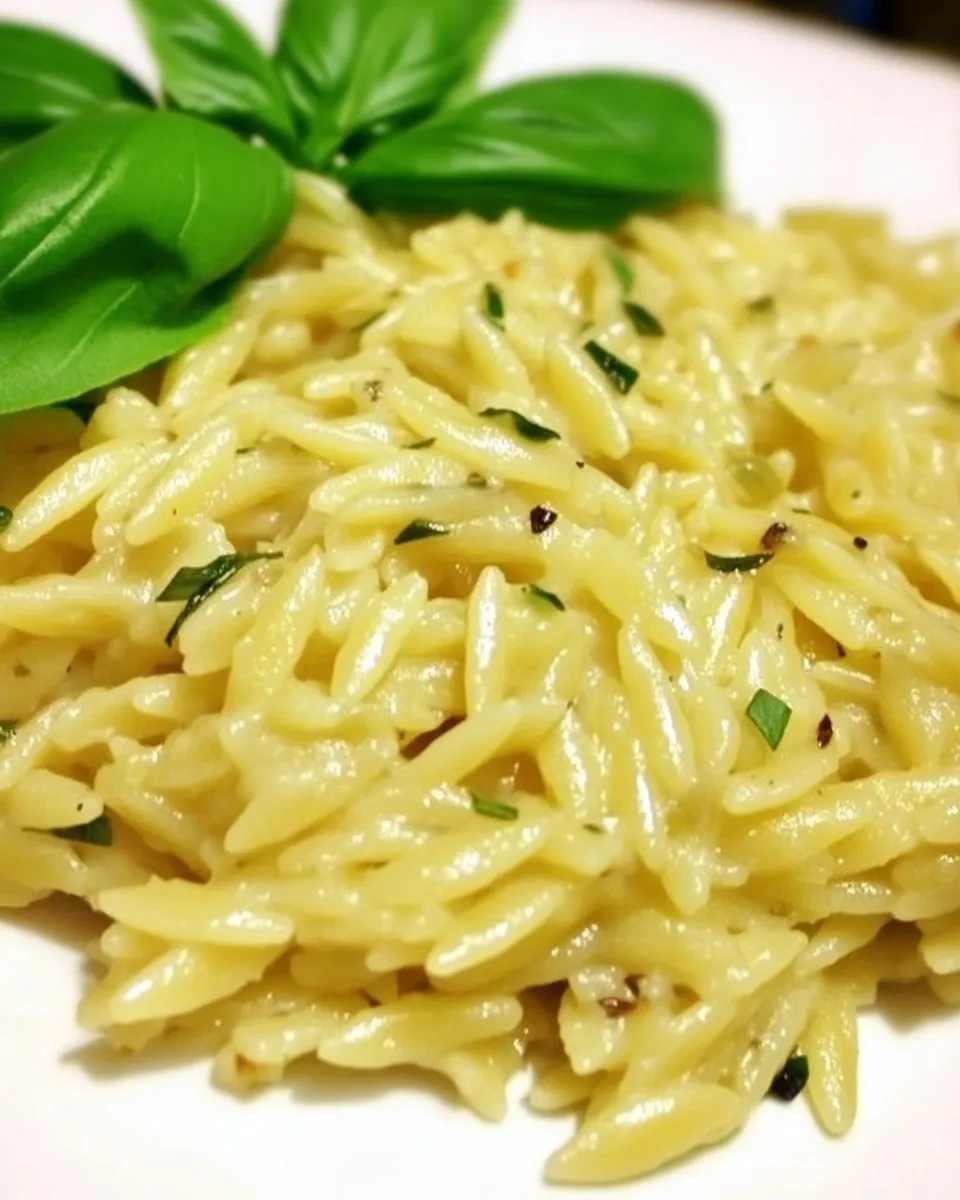 Parmesan Basil Orzo - ForkandPan