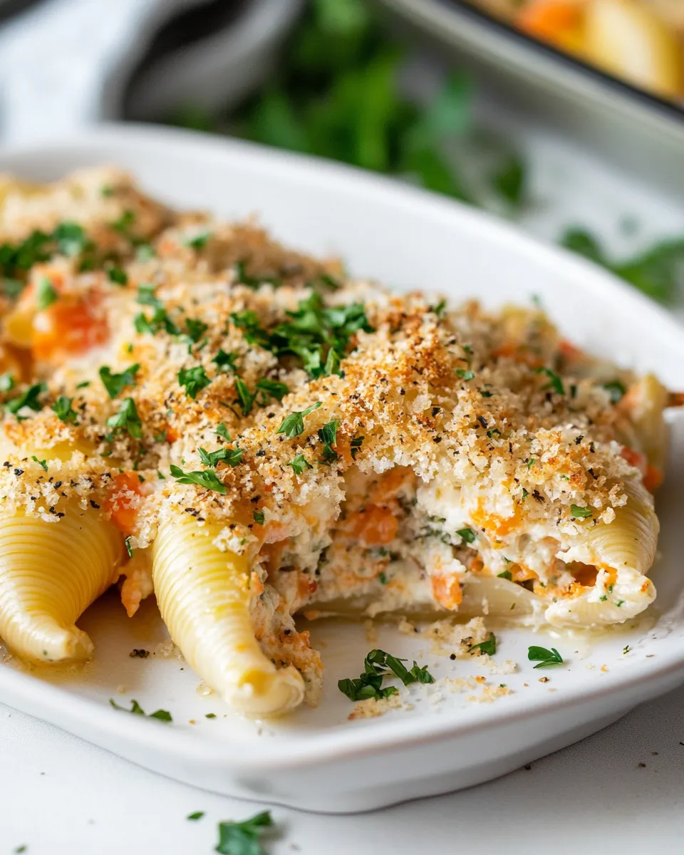 Seafood Stuffed Shells - ForkandPan