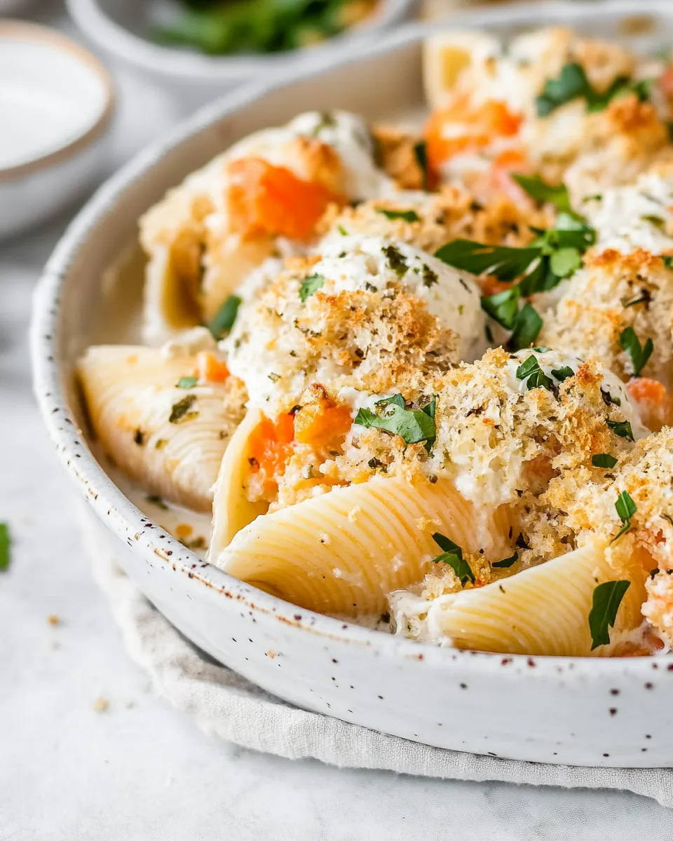 Seafood Stuffed Shells - ForkandPan
