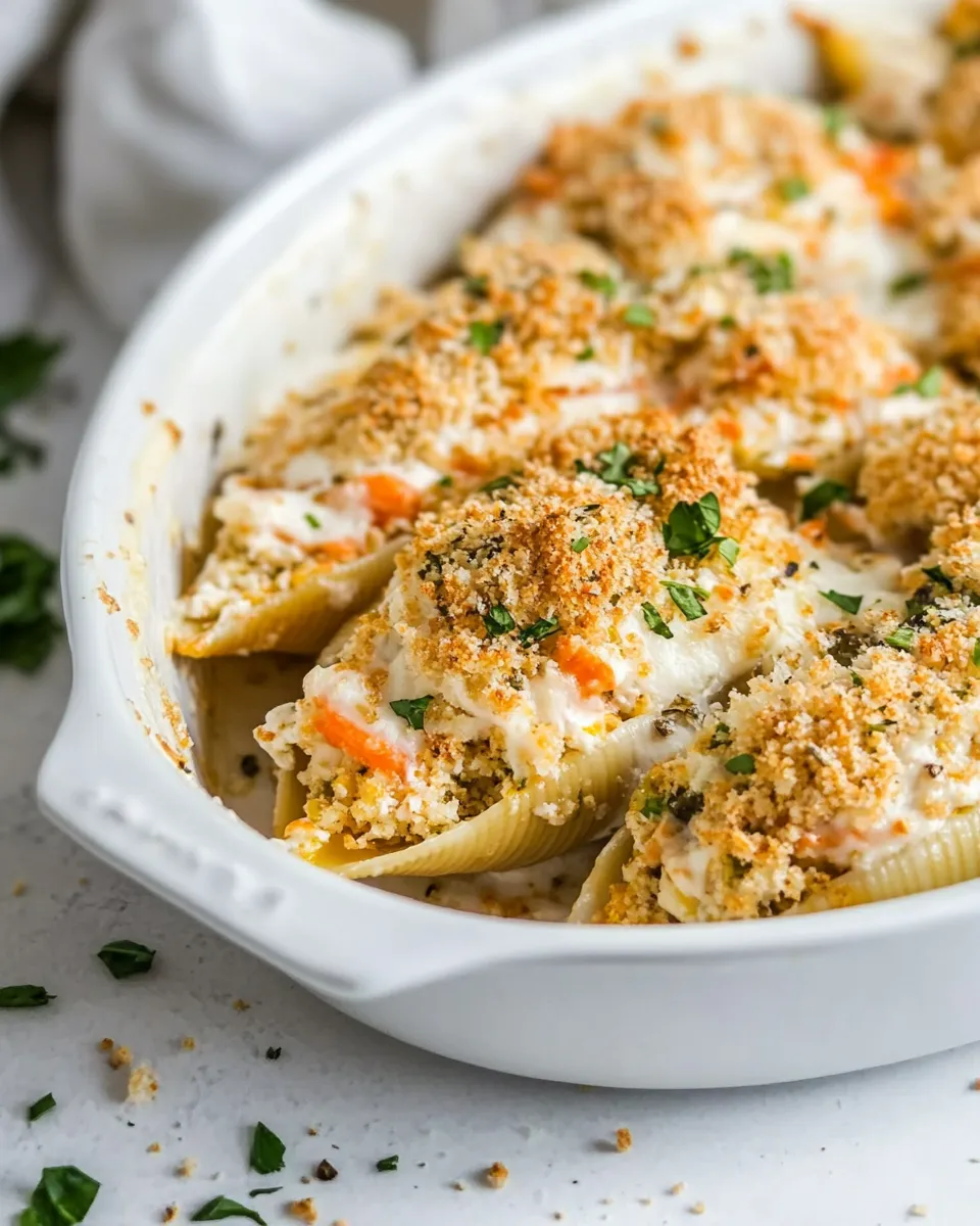Seafood Stuffed Shells - ForkandPan