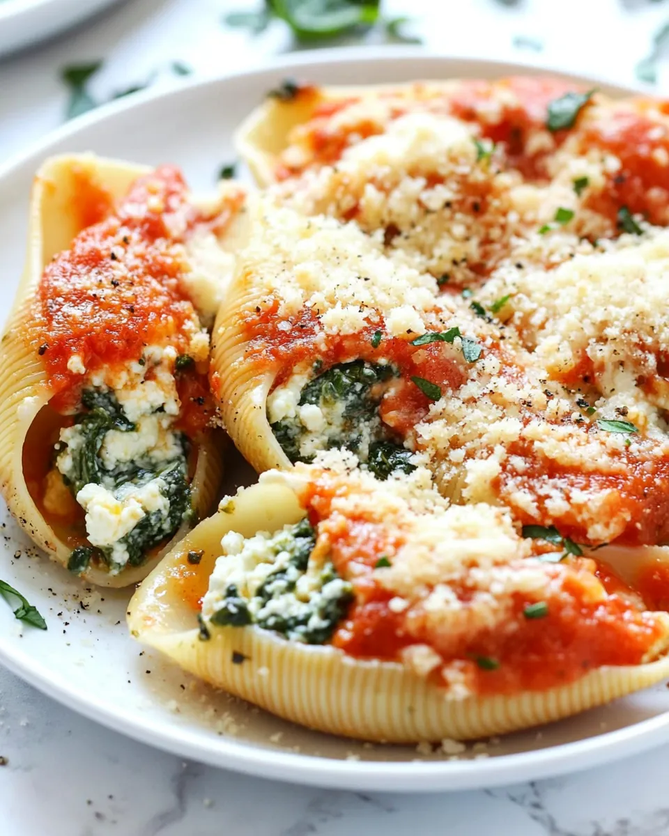 Spinach Ricotta Stuffed Shells - ForkandPan
