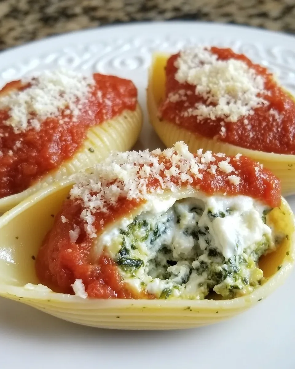 Spinach Stuffed Pasta Shells - ForkandPan
