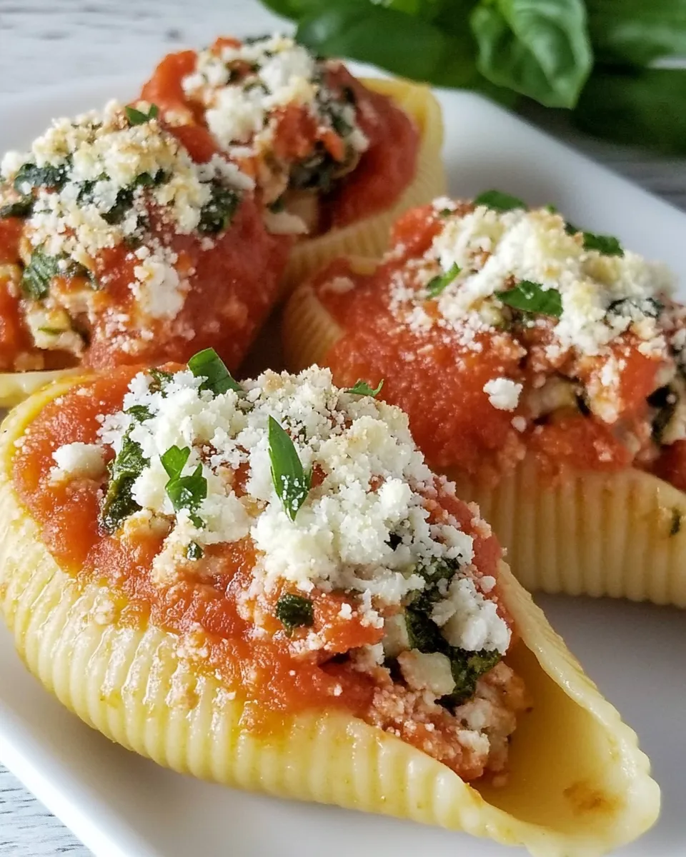 Spinach Stuffed Pasta Shells - ForkandPan