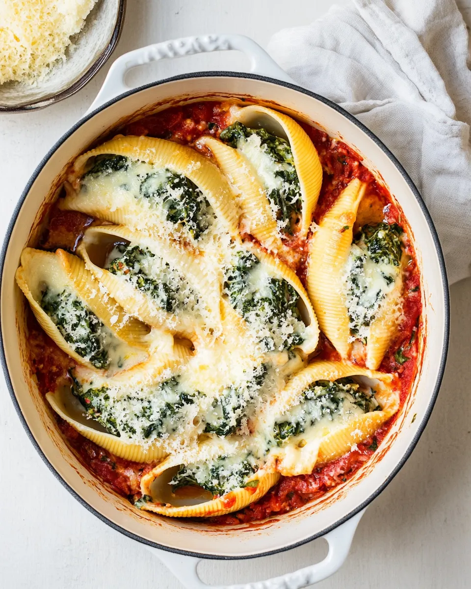 Stuffed Shells Recipe (Spinach and Cheese) - ForkandPan