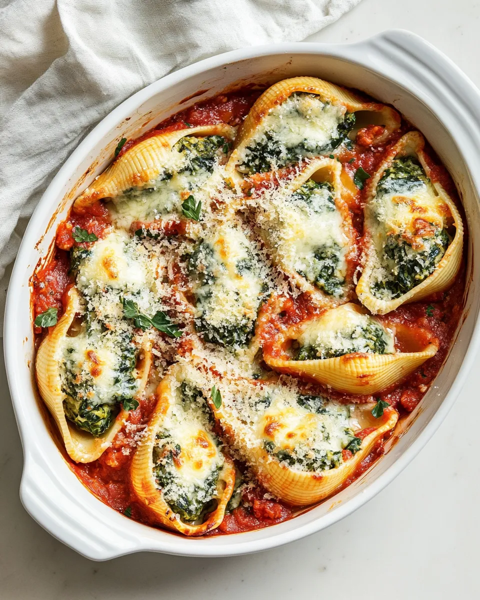 Stuffed Shells Recipe (Spinach and Cheese) - ForkandPan