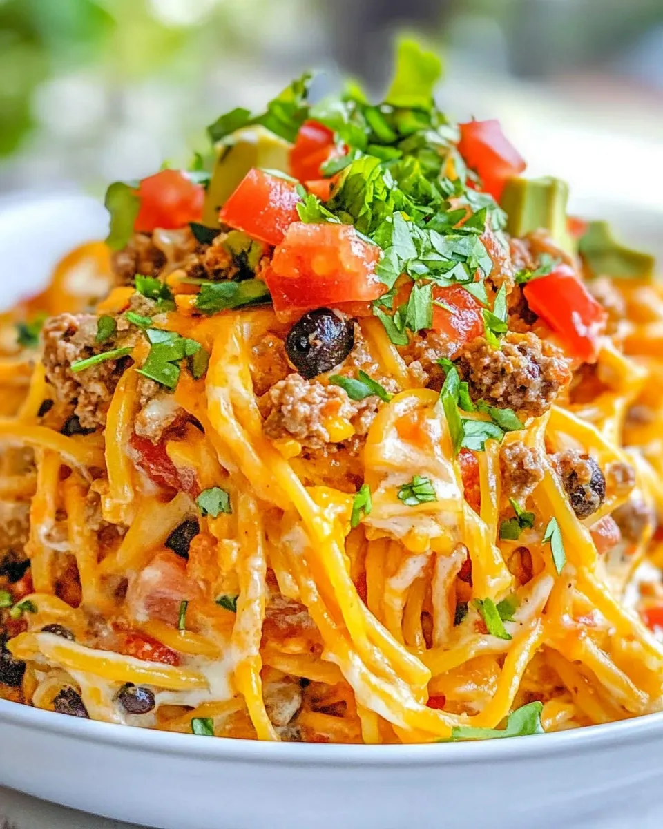 Taco Spaghetti - ForkandPan