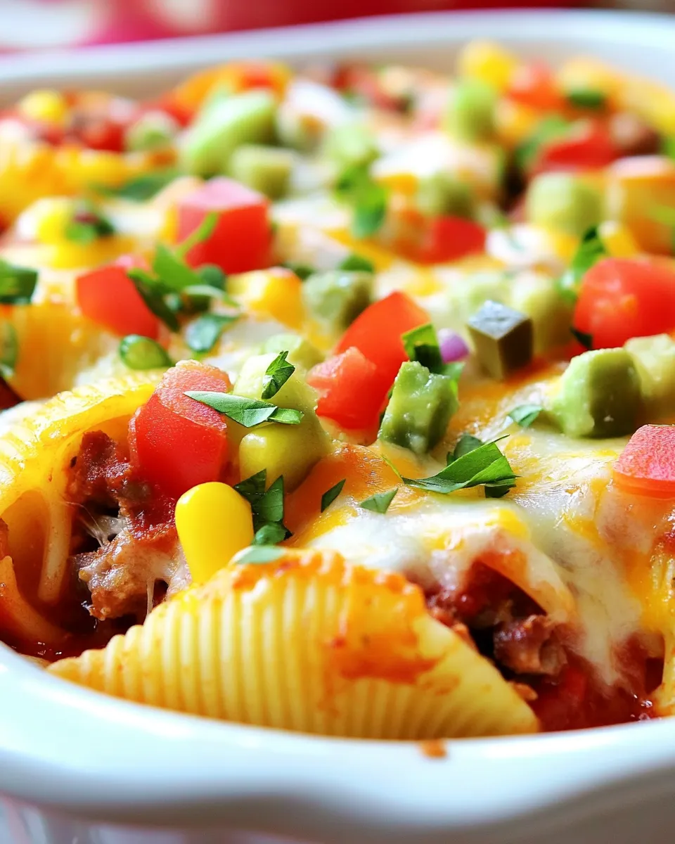 Taco Stuffed Pasta Shells Recipe - ForkandPan