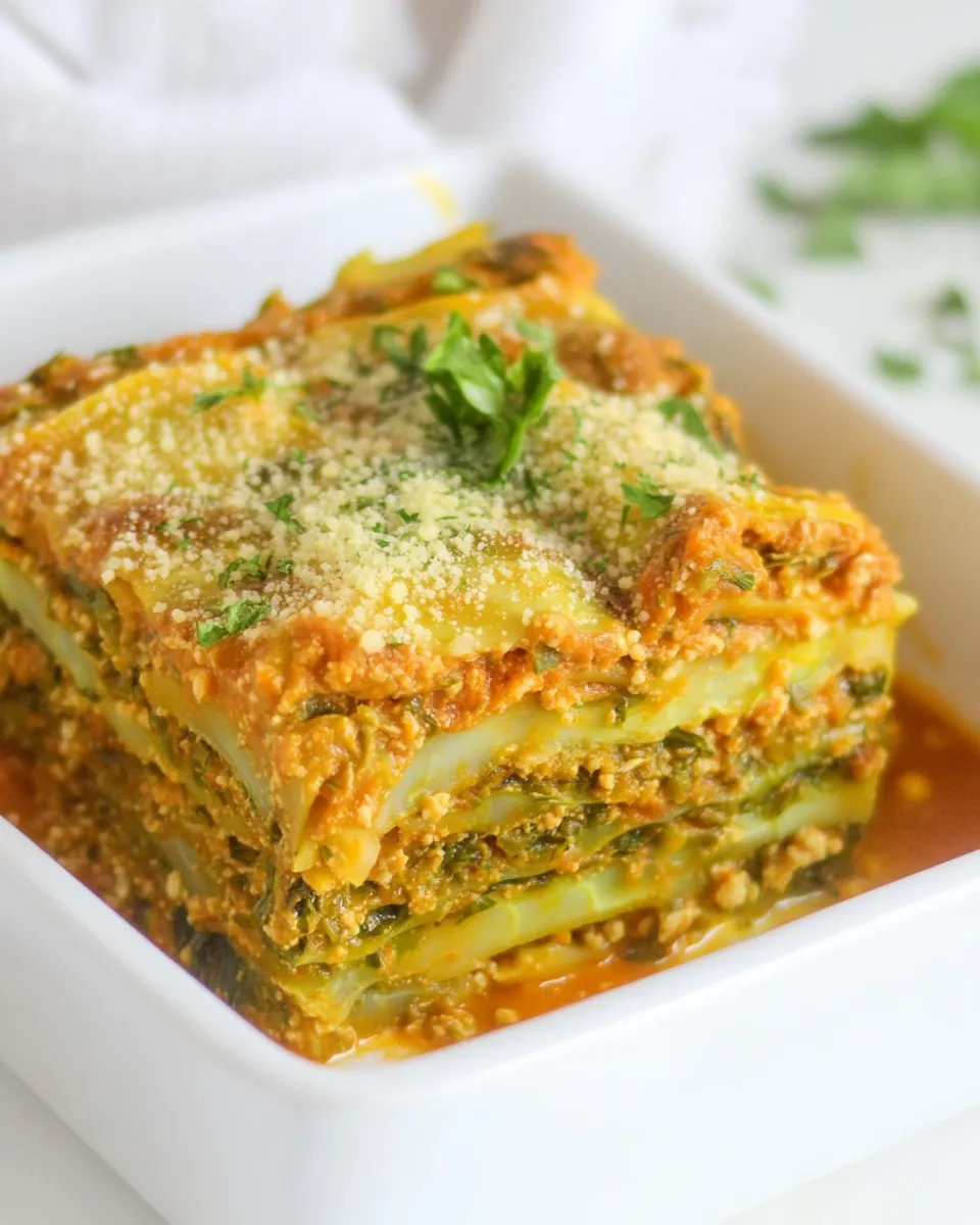 Vegan Cabbage Lasagna - ForkandPan