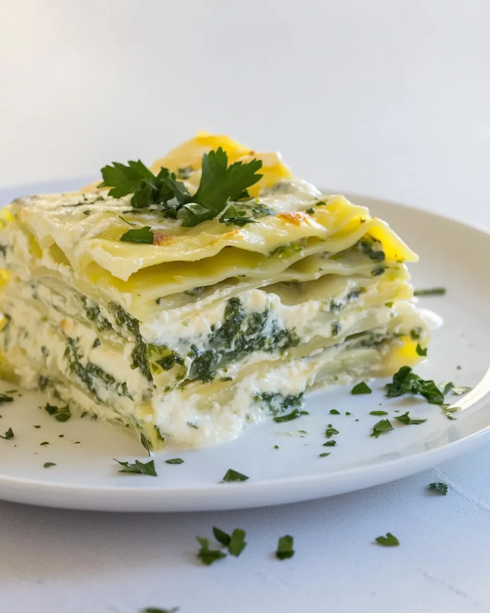 Vegetarian Lasagna with No-Cook White Sauce - ForkandPan
