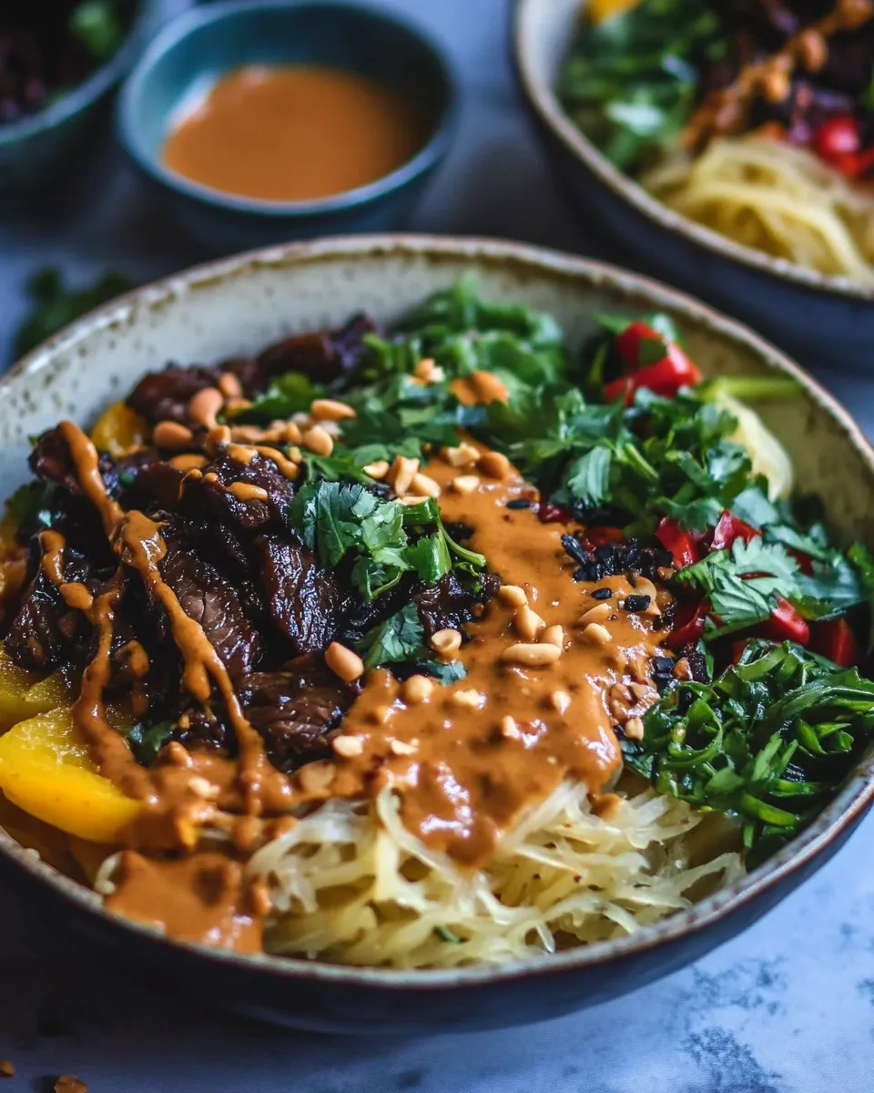 Vietnamese Lemongrass Beef and Spaghetti Squash Noodle Bowls with ...