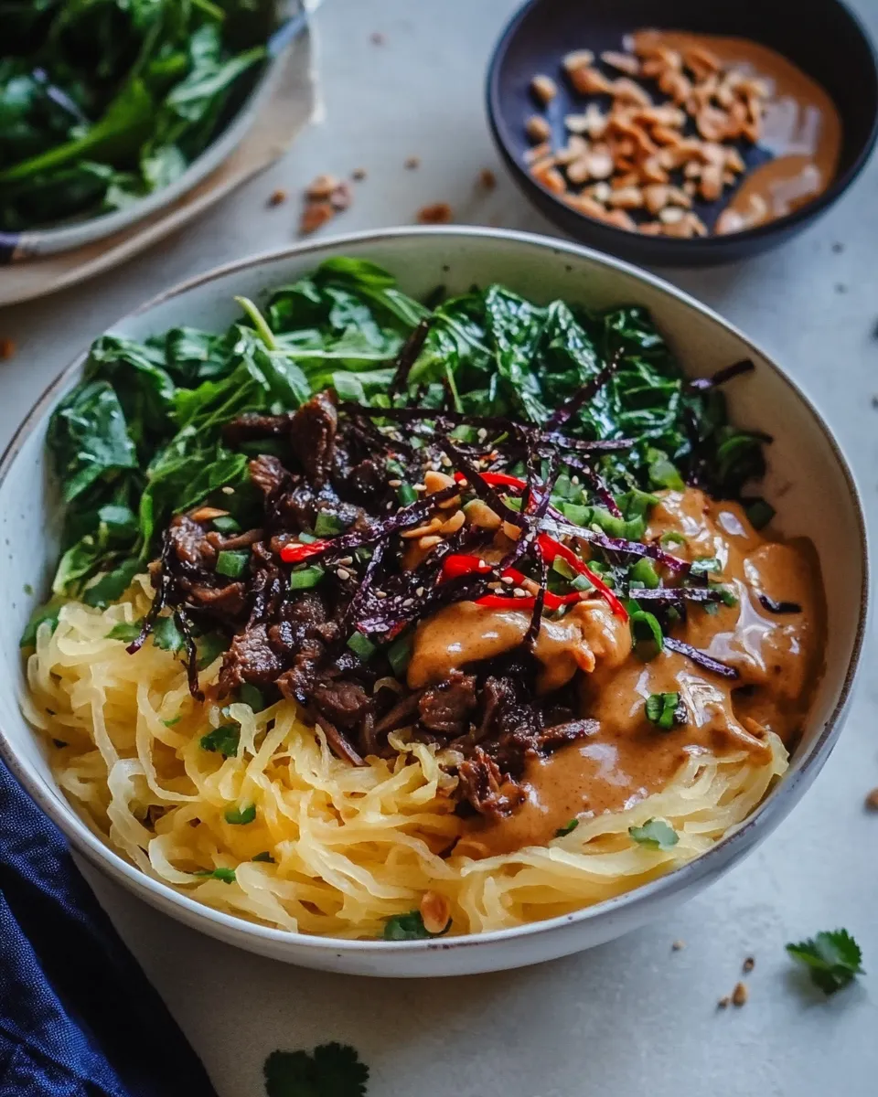 Vietnamese Lemongrass Beef and Spaghetti Squash Noodle Bowls with ...